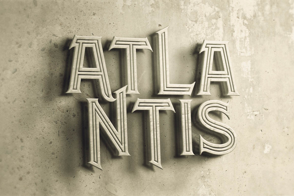 Atlantis - Vintage Style Font, a Font by JumboDesign