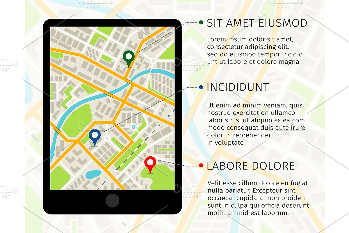 Location on smartphone screen, a Technology Illustration by Stock-Smart ...