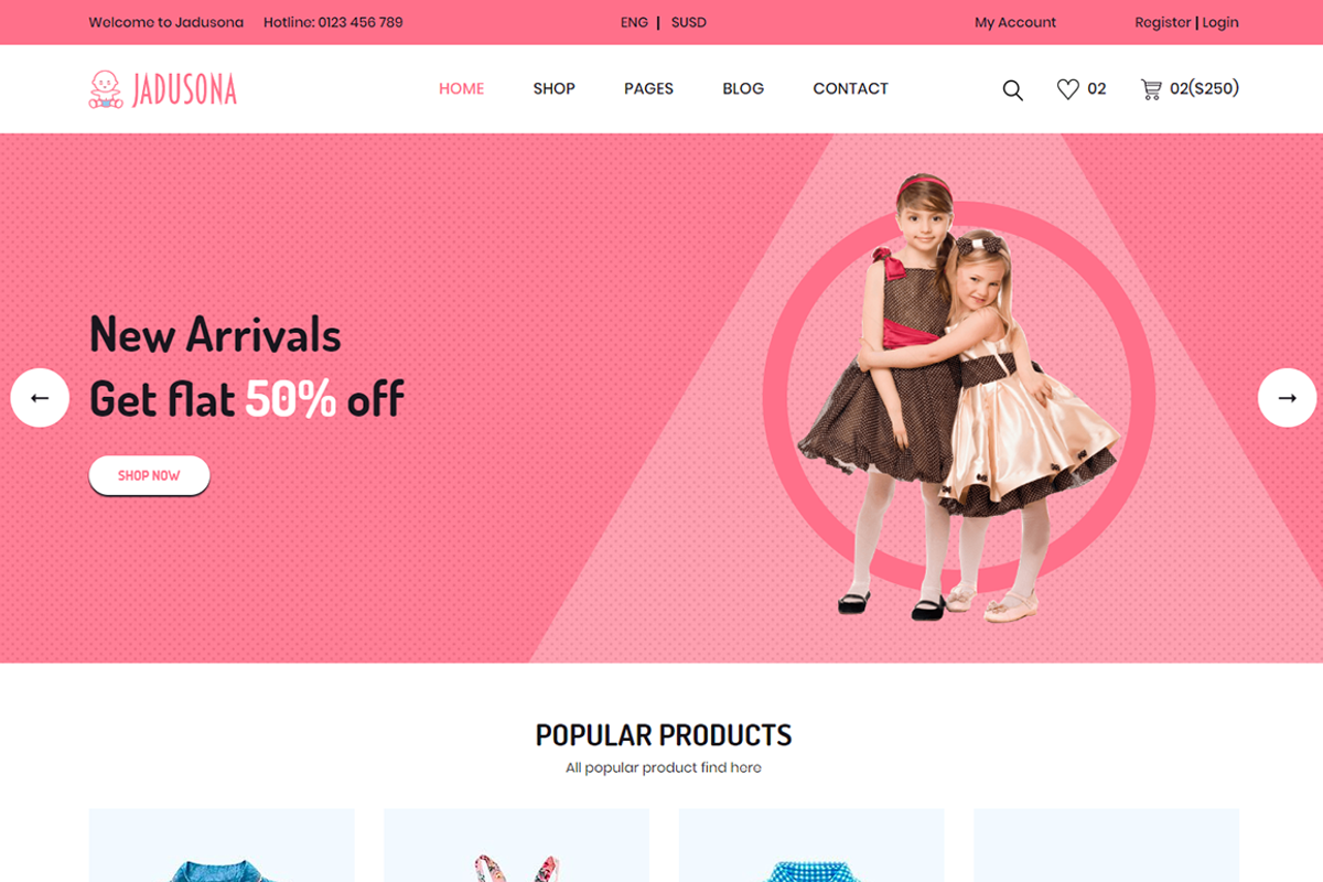 Baby Shop HTML Template - Jadusona, a Bootstrap Template by HasThemes