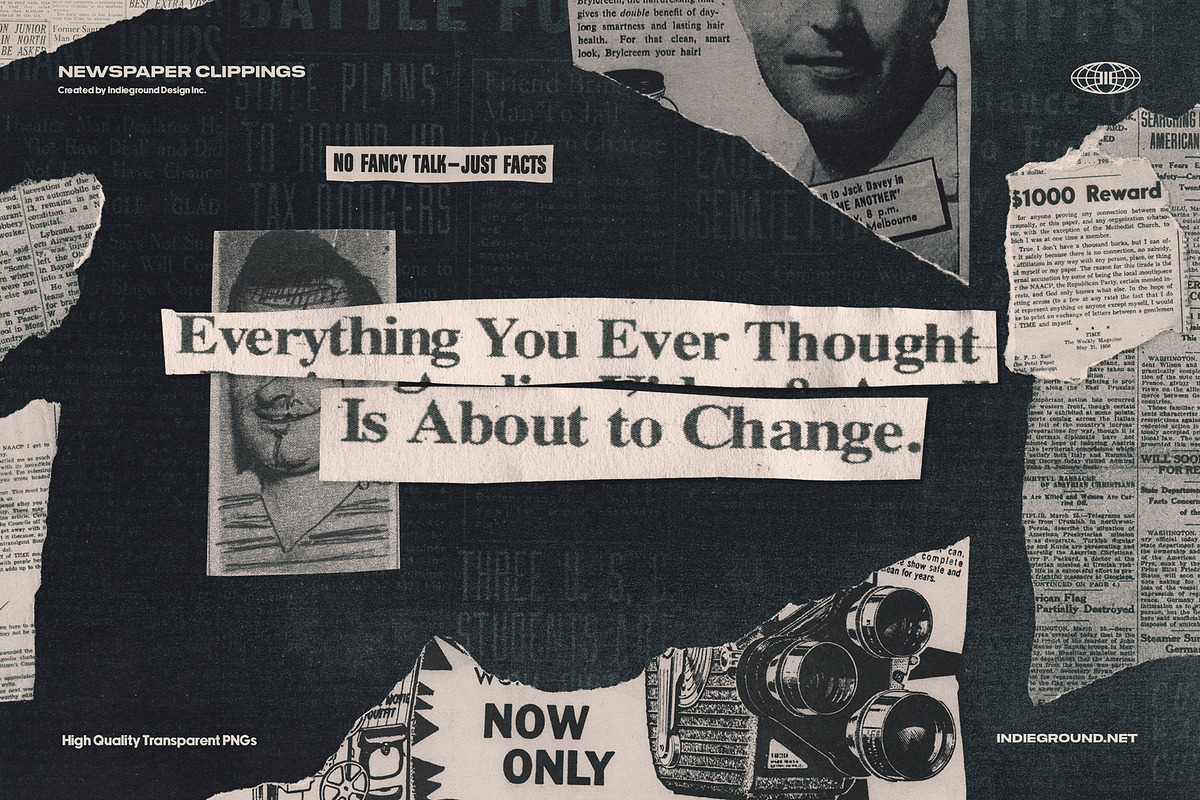 Newspaper Clippings, an Object Graphic by Indieground Design Inc.