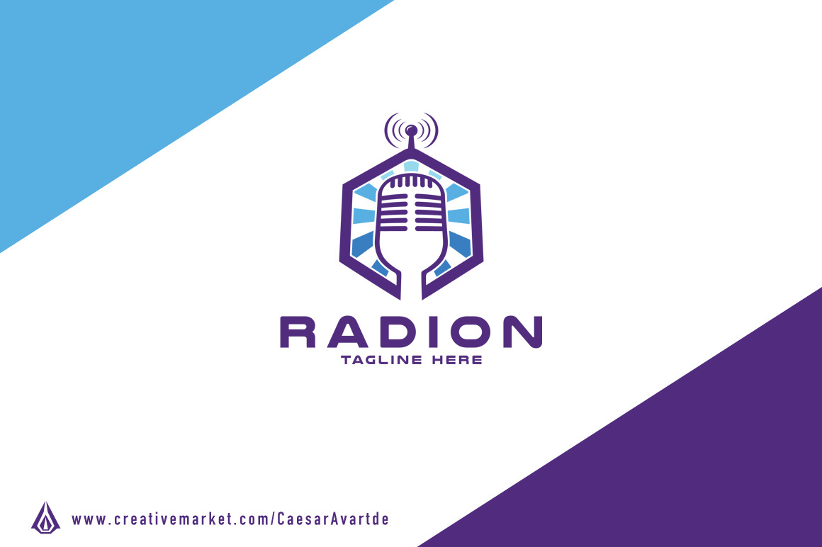 Radio Logo Template, a Branding & Logo Template by Avartde Creative