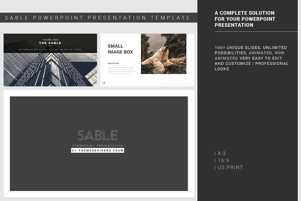 Sable Powerpoint Template, a Presentation Template by ThemeDevisers