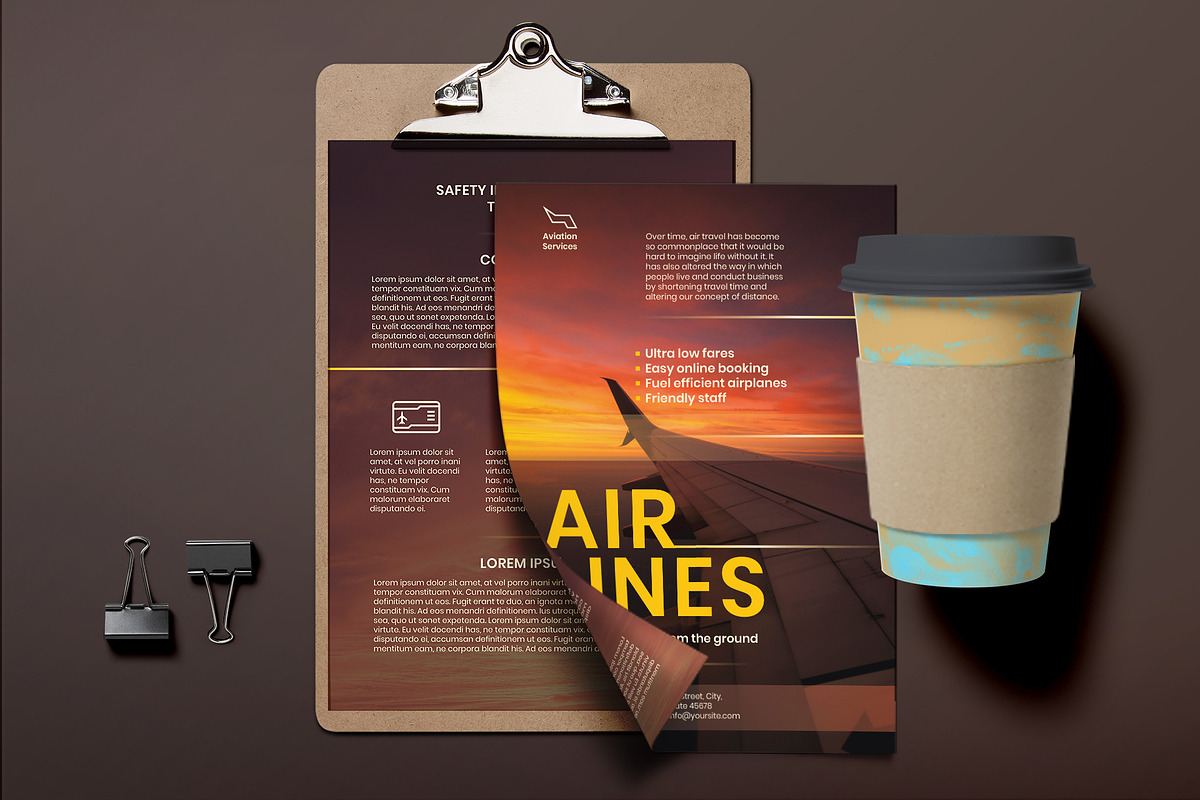 Airlines Aviation Print Pack, a Poster Template by TemplatesNow!