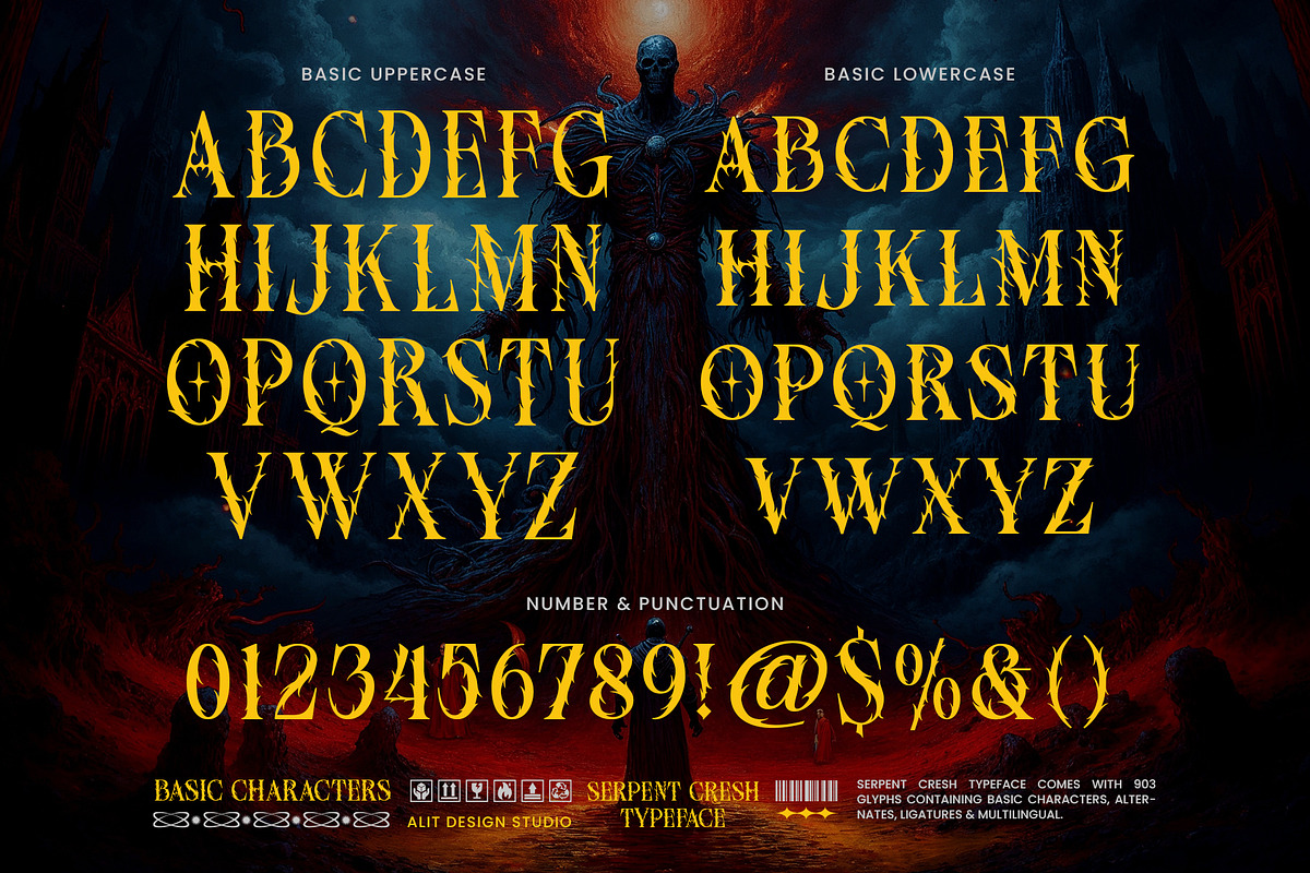 Serpent Cresh Typeface, a Serif Font by alit design