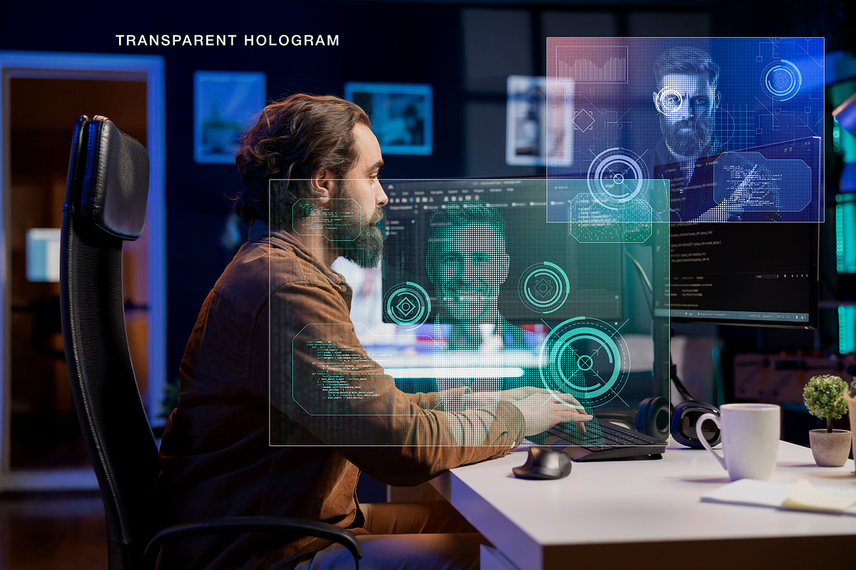 Futuristic Hud Photo Effect Mockup