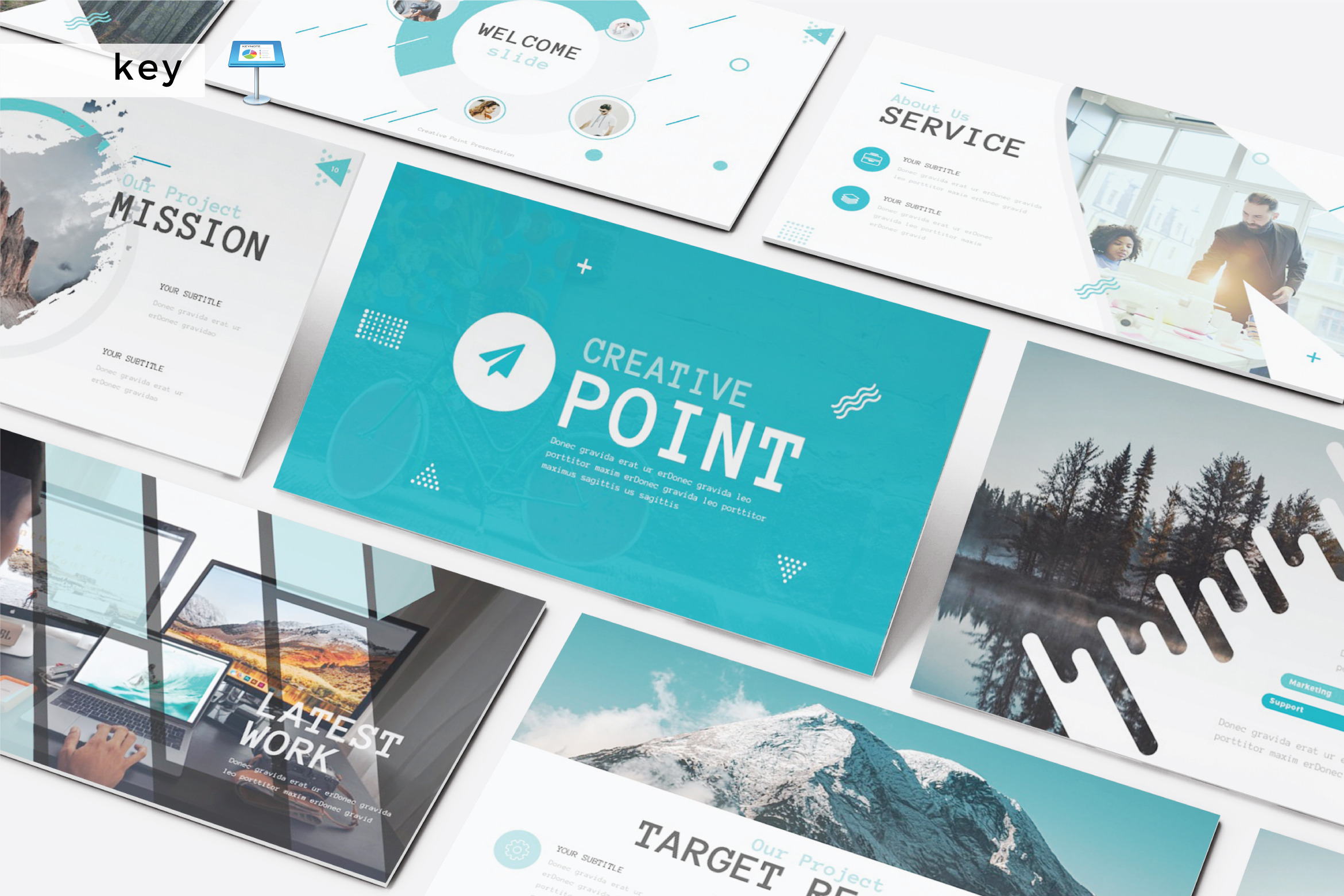 CREATIVE POINT-Keynote Template, a Presentation Template by Shafura