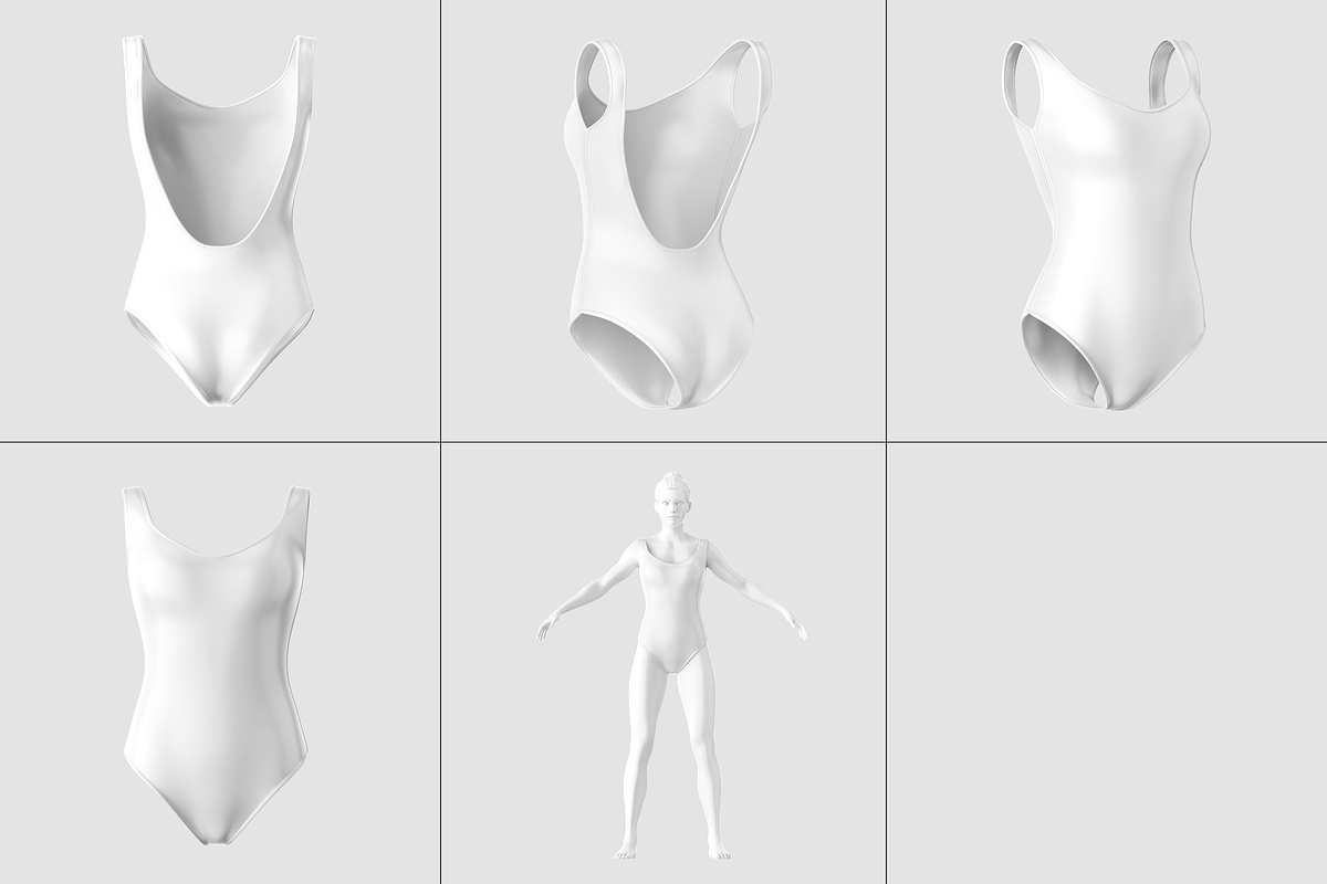 Women Swimming Costume Mockup, a Product Mockup by Mockupdaddy