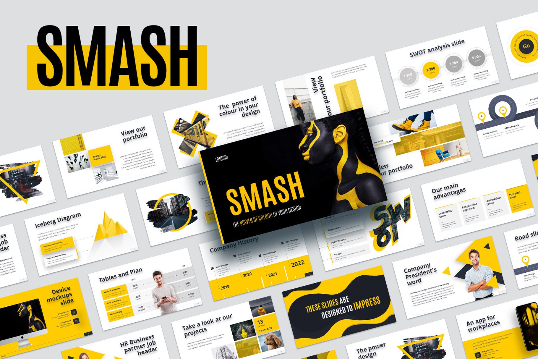 Smash Presentation Template, a Presentation Template by Slide_pro