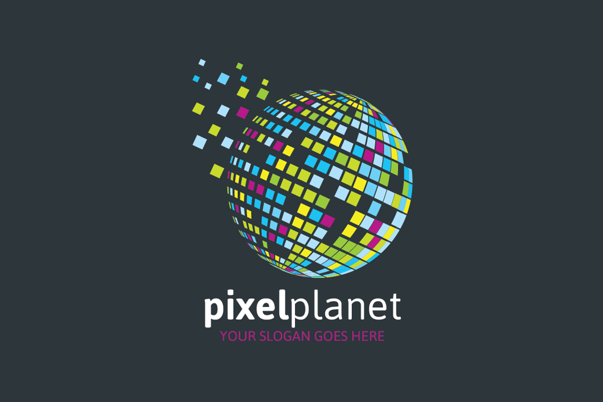 Pixel Planet Logo, a Branding & Logo Template by MLJ studios | Creative ...