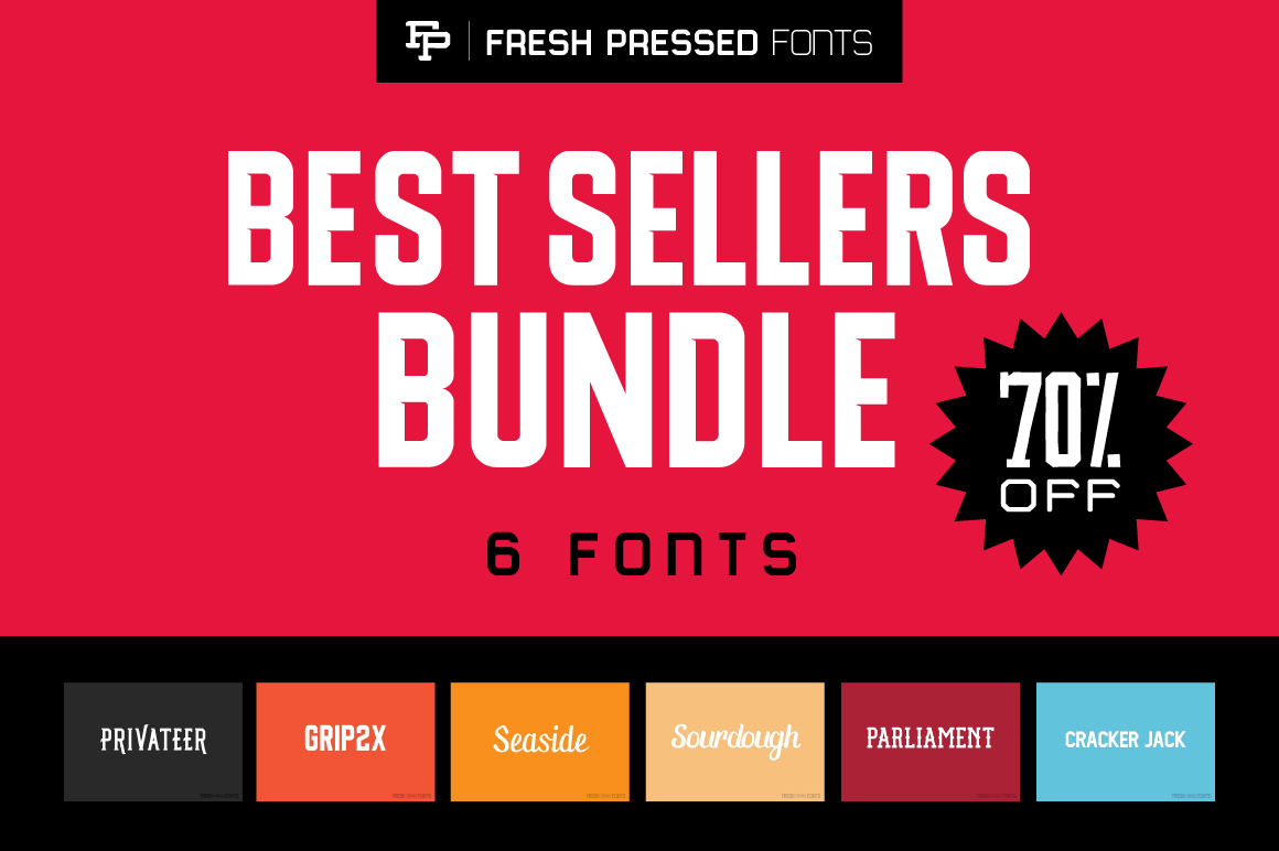 Best Sellers Bundle, a Font by Fresh Pressed Fonts