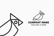 crooked titmouse bird logo, a Branding & Logo Template by vastard