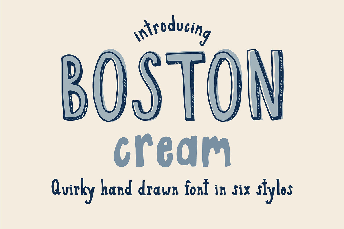 Boston Cream Sans and Serif, a Sans Serif Font by Kellie Jayne Studio
