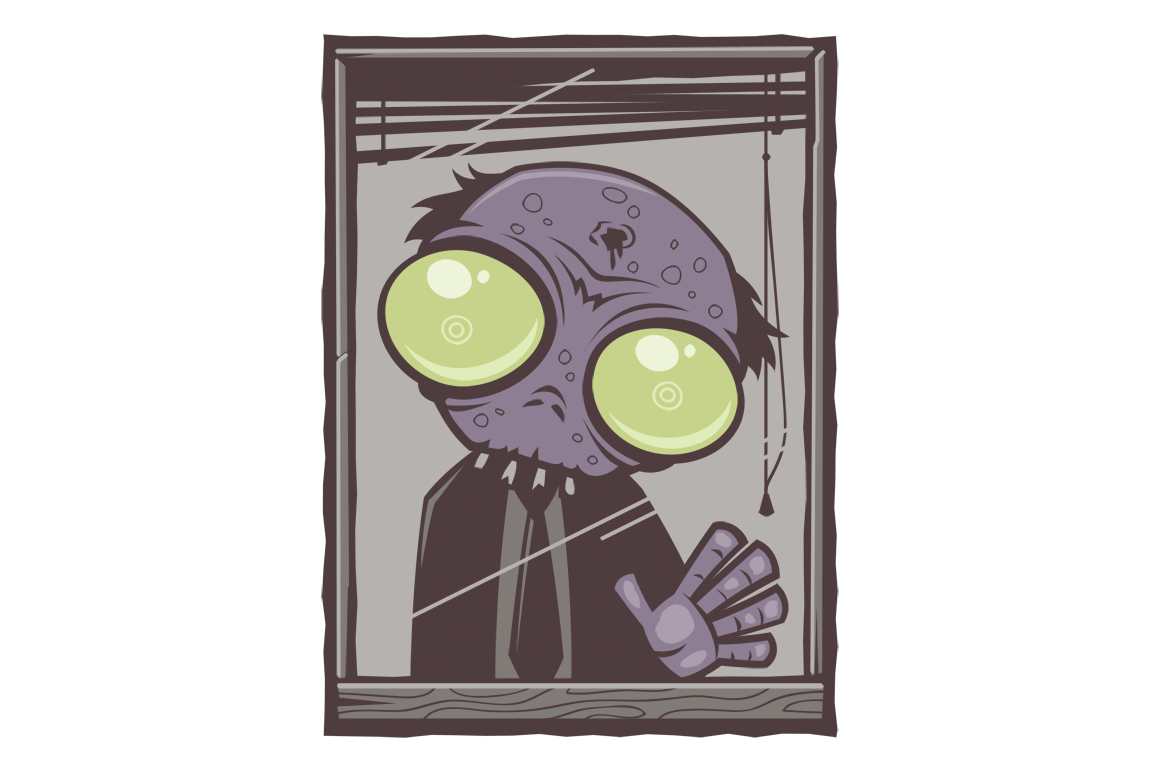 Office Zombie Cartoon, a Work Illustration by Schwegel Illustration
