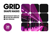 Grid Shape Masks - Bitmap & Vector, an Object Graphic by Offset