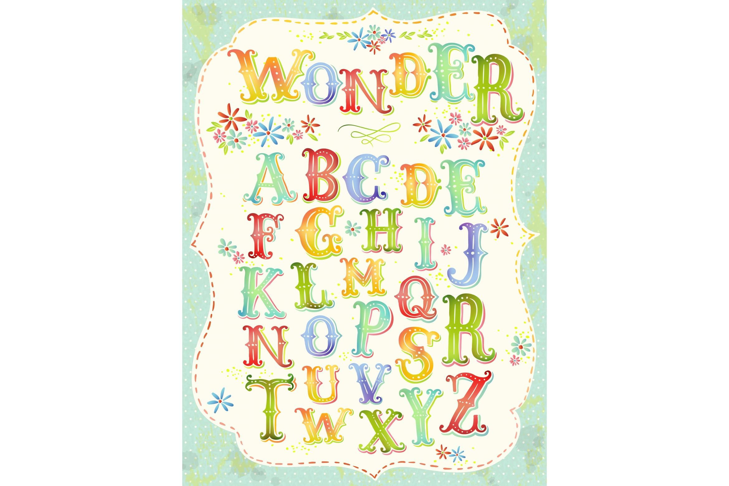 colorful fantasy alphabet, an Object Graphic by TotallypicRF