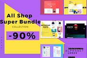 All Shop Super Bundle -90% | Marketing Templates ~ Creative Market