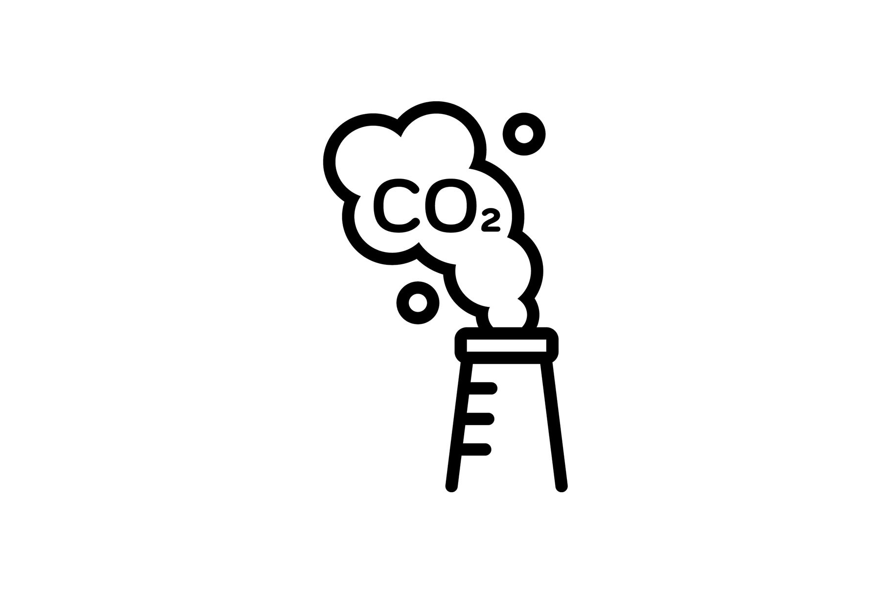 Carbon emission icon, an Icon by Creative priyanka