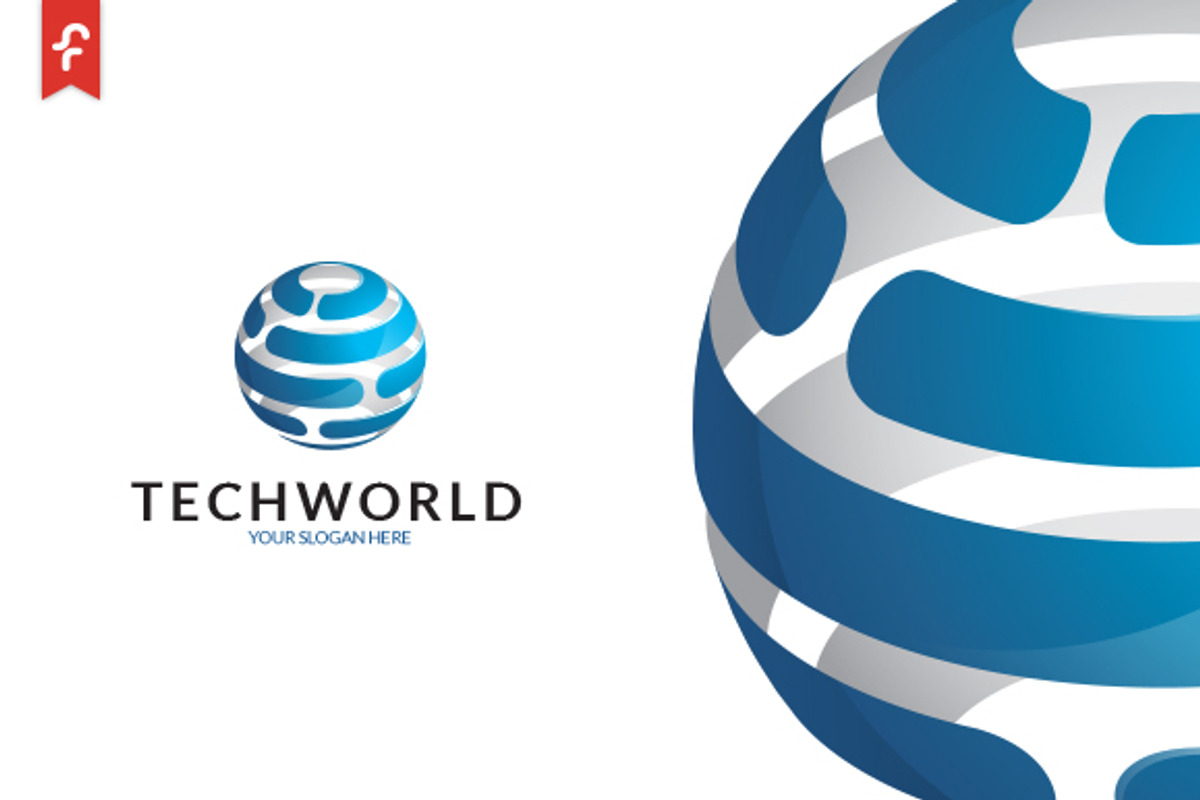 Tech World Logo, a Branding & Logo Template by ft.studio