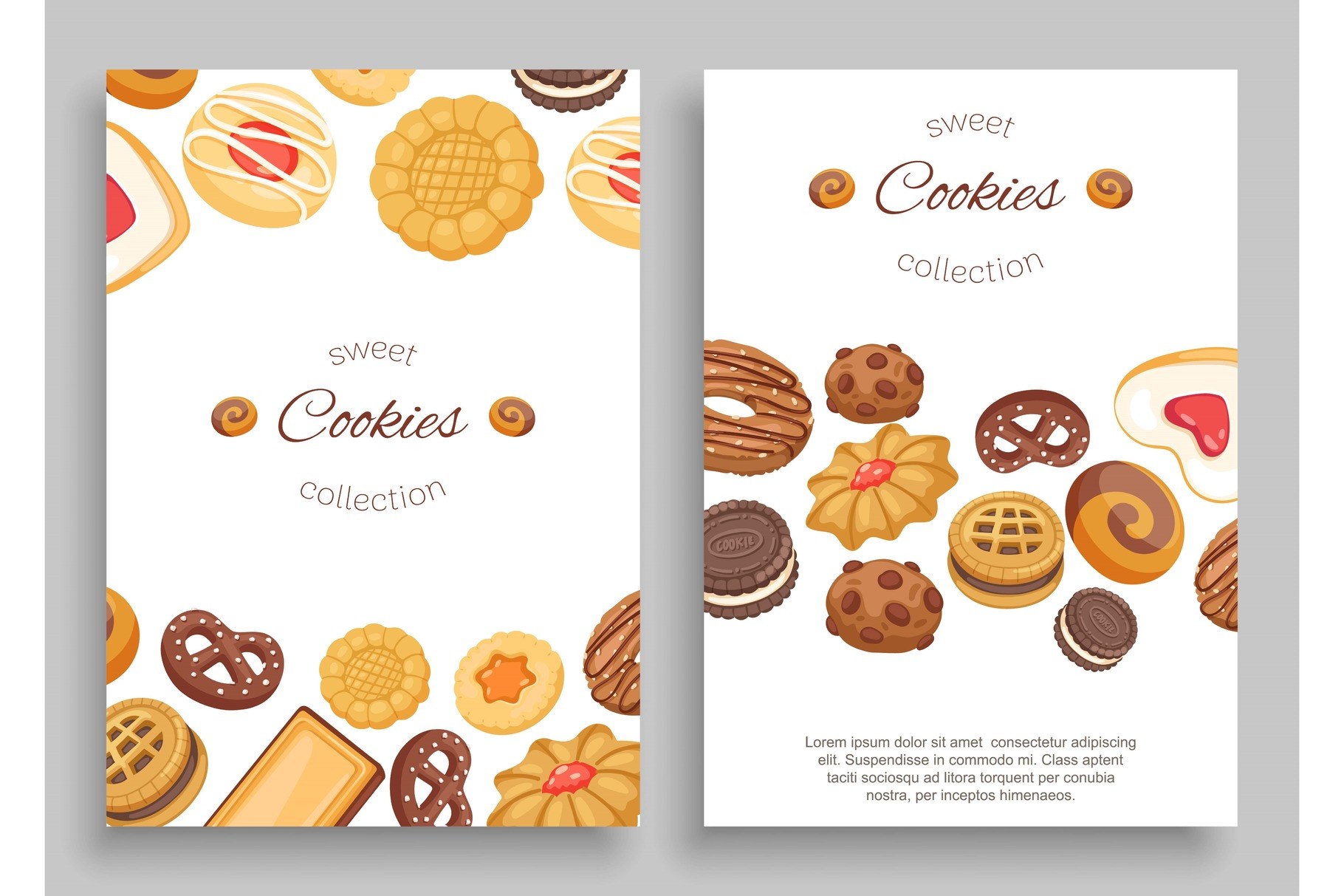 Cookies banners set of different, a Food Illustration by RocketArt
