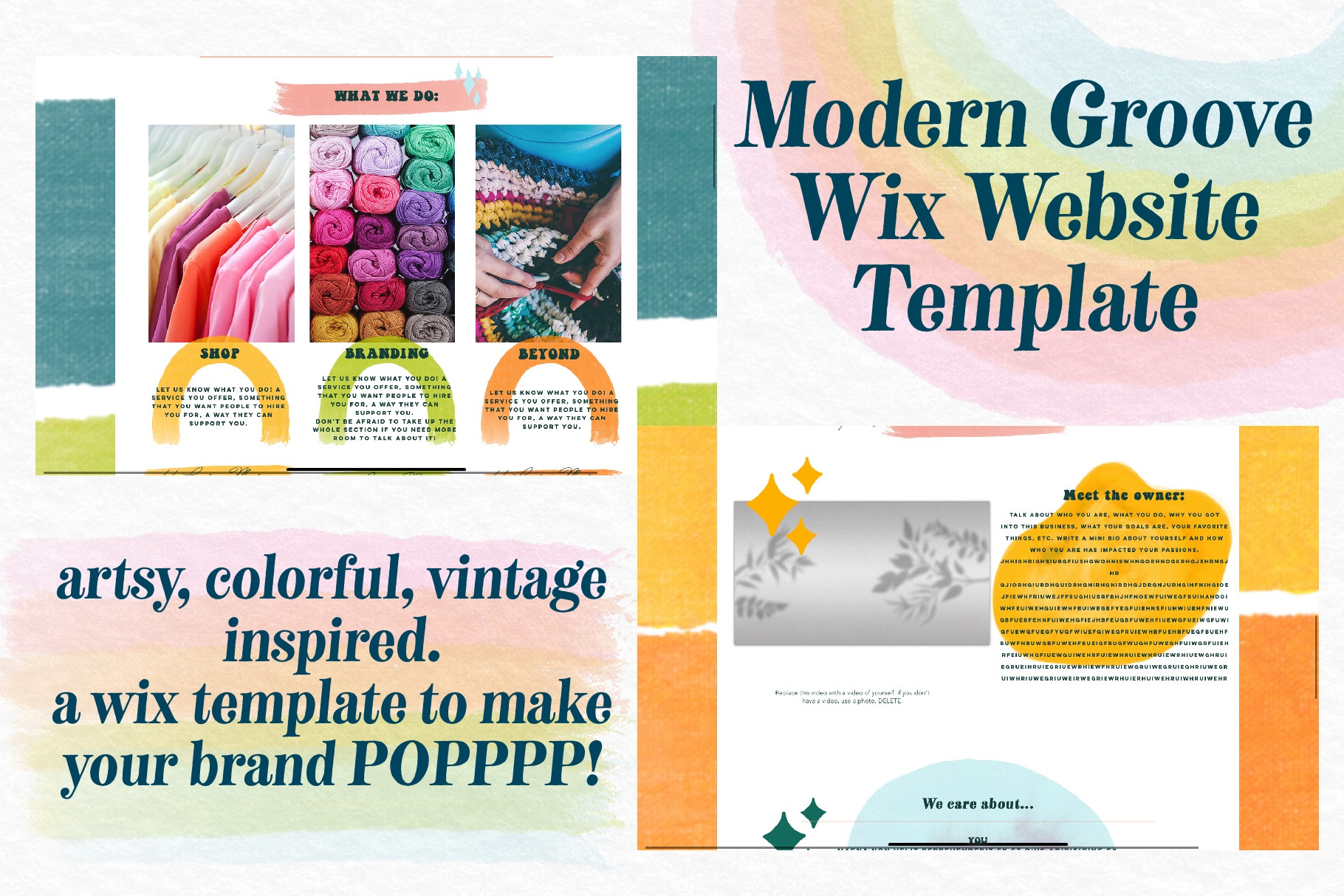 Modern Groove Wix Website Template | Creative Market