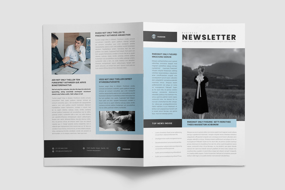 Newsletter Template | Adobe InDesign, a Brochure Template by HR Studio ...
