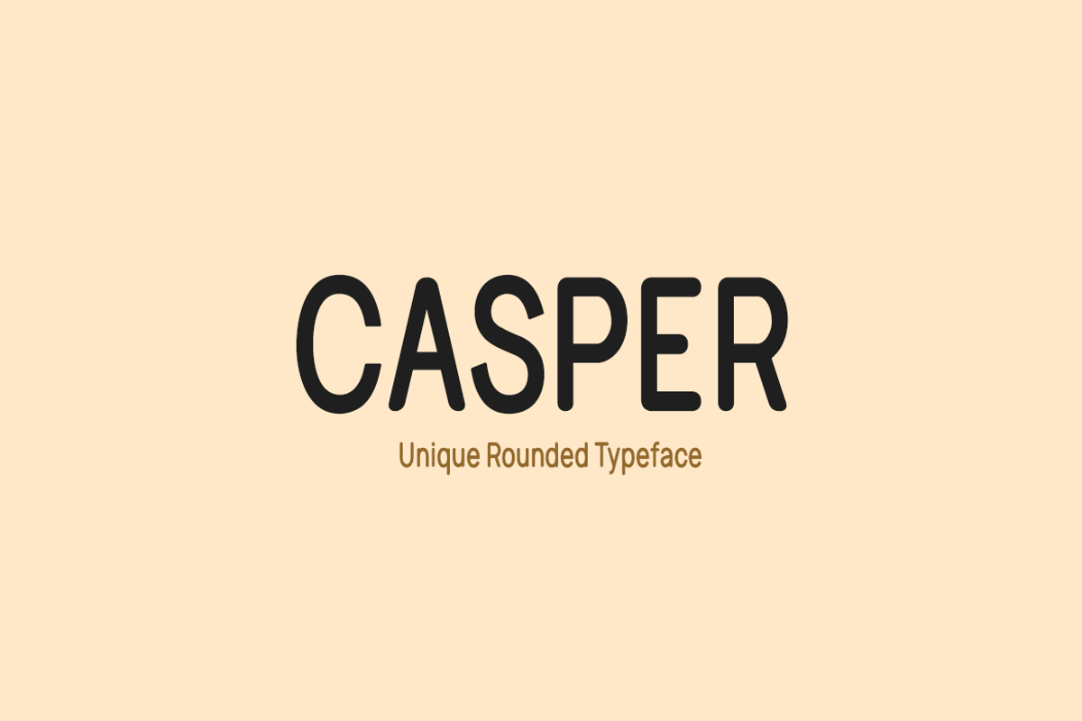 CASPER - Unique Rounded Typeface, a Font by Designova®