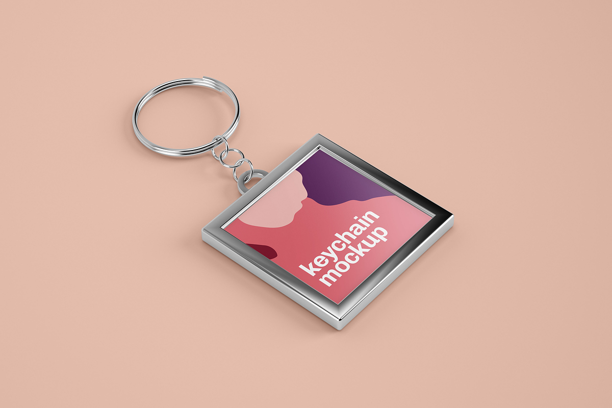 Silver & Card Keychain Mockup Set, a Product Mockup by Deeplab ...