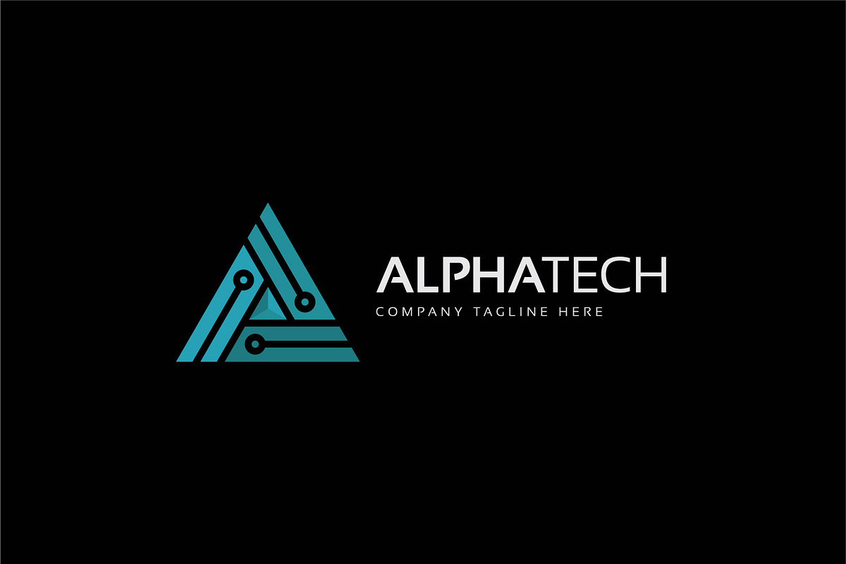 Alpha Tech - Letter A Logo