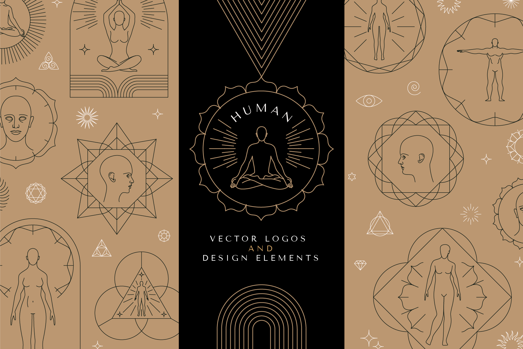 Human - vector design elements, a Background Graphic by venimo