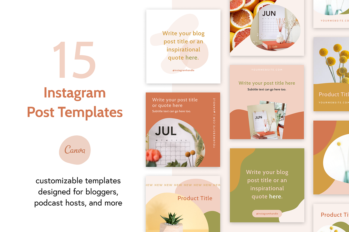 Canva Instagram Post Templates, a Social Media Template by Blooming ...