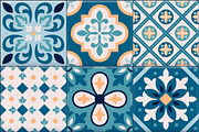 Ceramic floor ornaments icon set, an Icon by Macrovector
