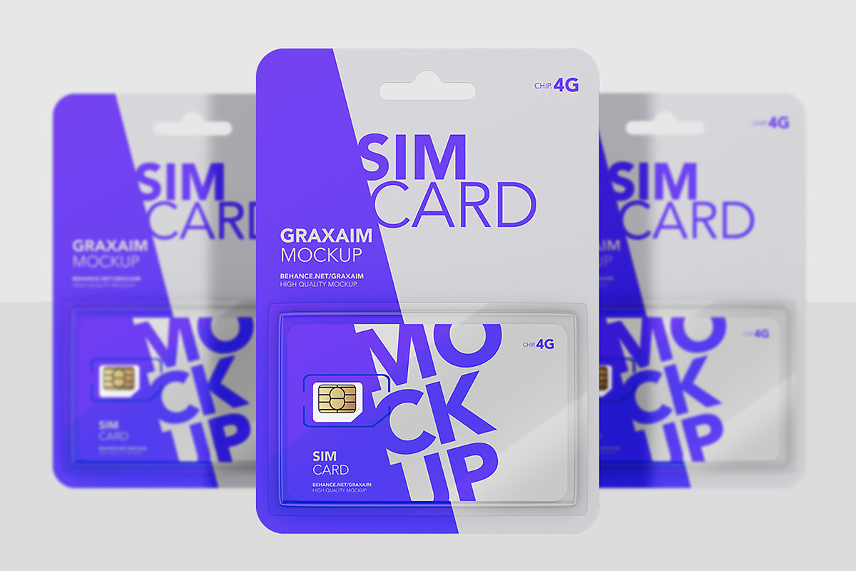 SIM Card Packing - Mockup, a Packaging Mockup by Graxaim Mock-up