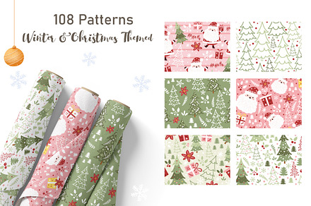 30 Seamless Christmas Patterns | Graphic Patterns ~ Creative Market