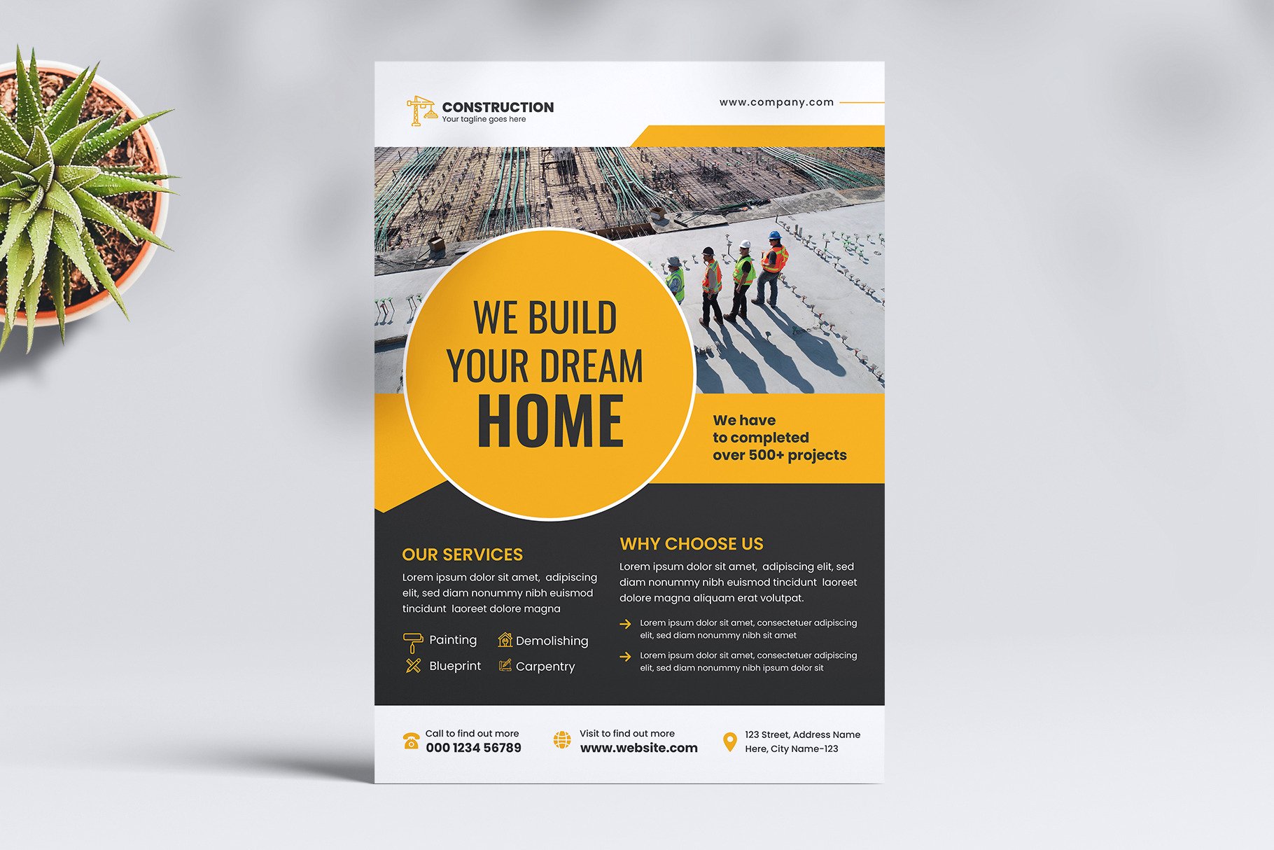 Modern Construction Flyer