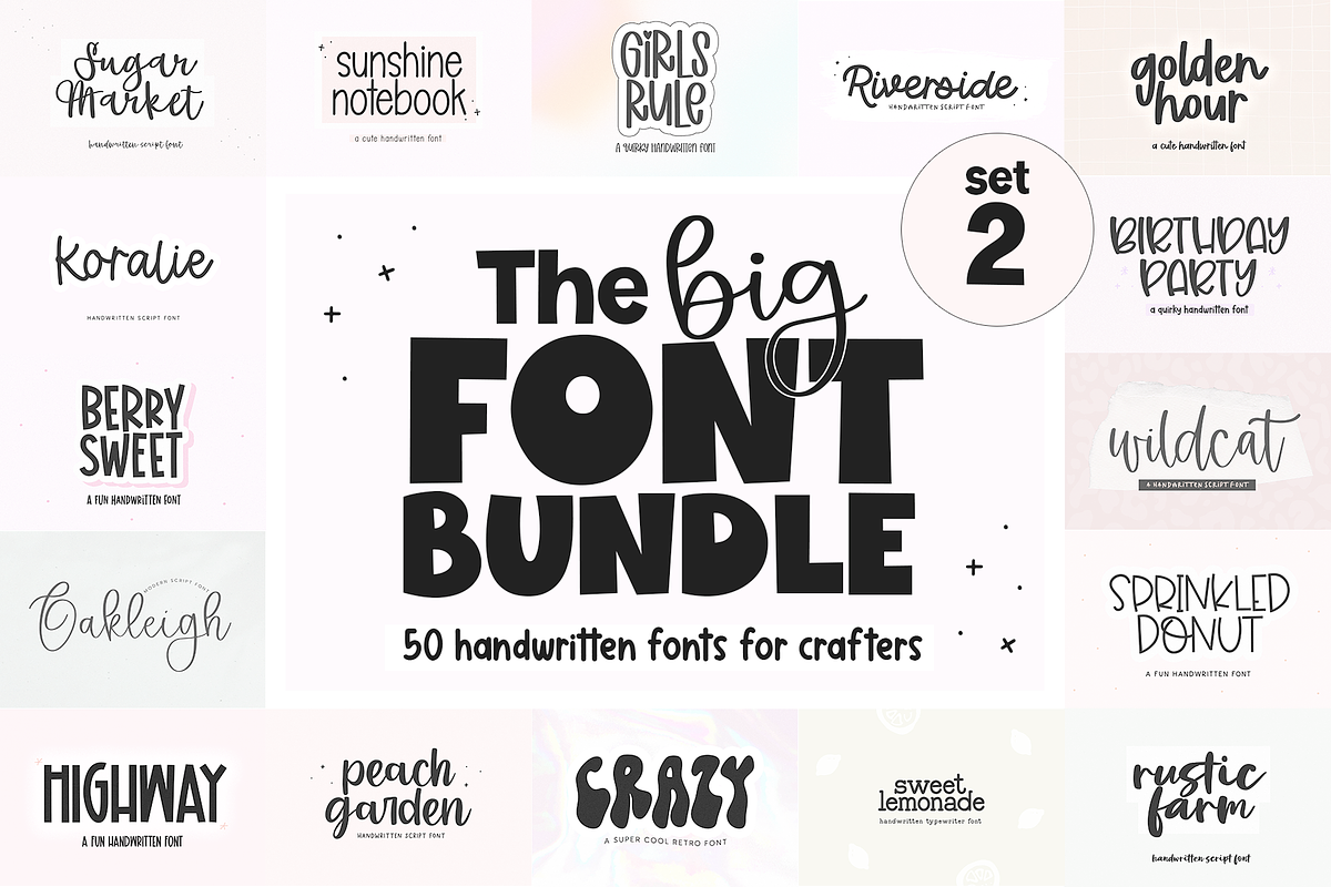 BIG Font Bundle | PART 2, a Handwritten Font by KA Designs