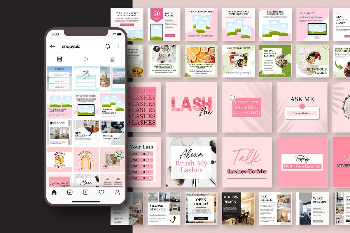 Editable Instagram Template Bundle