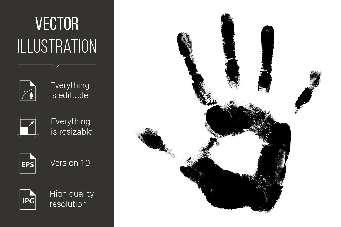 Human hand print, a Graphic by DvargShop