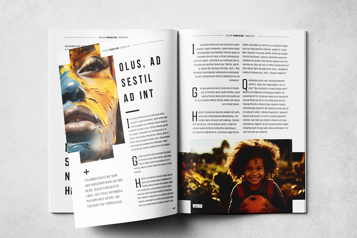 Magazine Print Layout, a Magazine Template by Grkic Creative