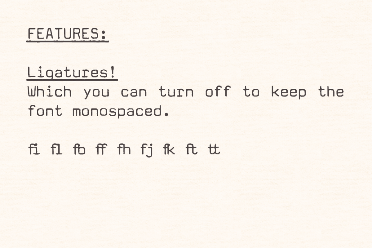 Amateur Typewriter monospaced font