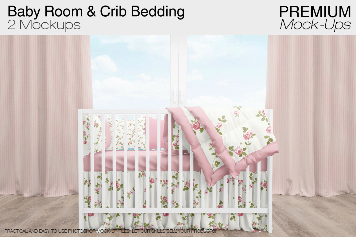 Baby Room & Crib Bedding Set, a Print Template by mock-ups | Creative ...
