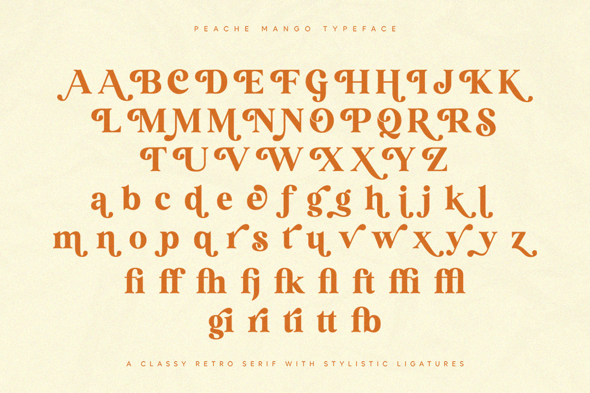 Peache Mango - Classy Retro Serif, a Serif Font by TypeFounder