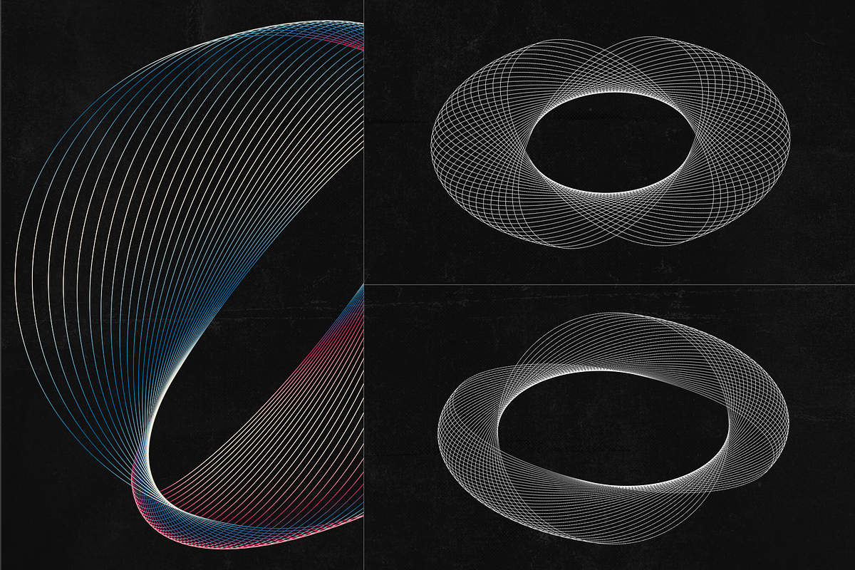 50 Wireframe Vector & PNG Shapes, an Object Graphic by Graphicdome