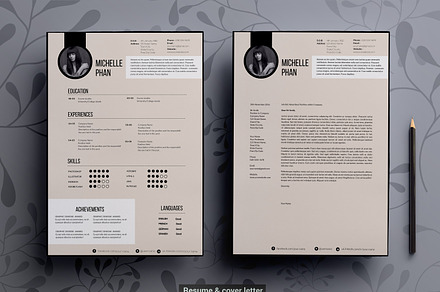 2 page CV template | Resume Templates ~ Creative Market