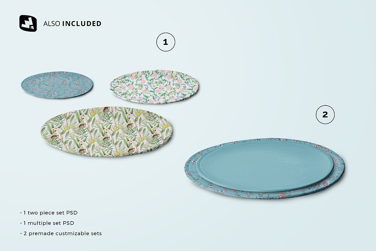 Single Ceramic Dinner Plate Mockup, a Product Mockup by Designertale