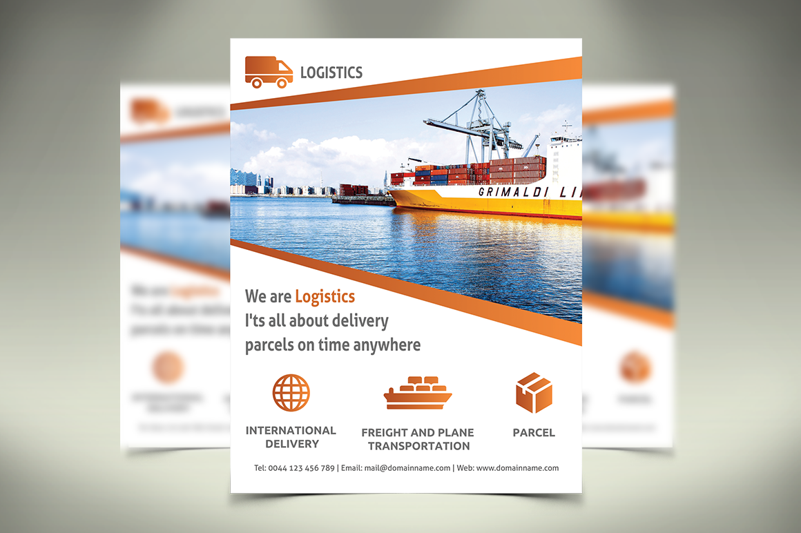 Logistic Flyer - SK, a Flyer Template by UNIK Agency