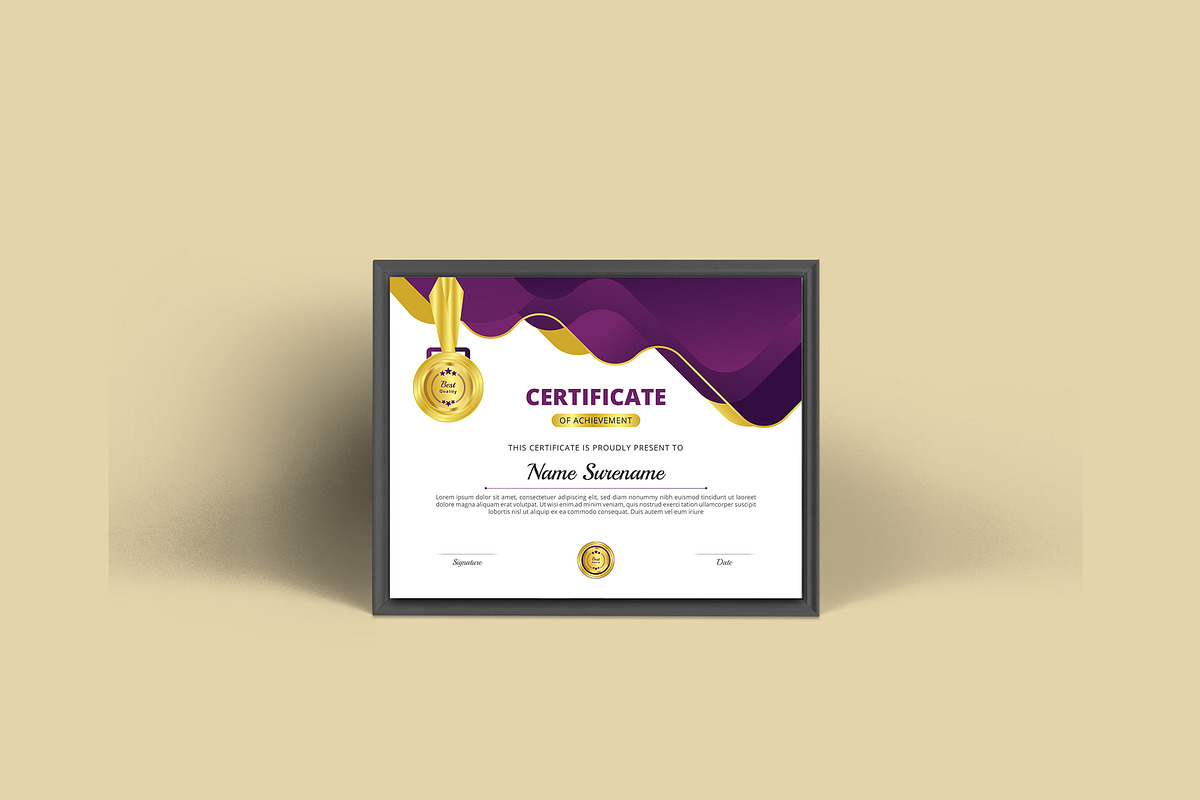 Creative Certificate Design Template, a Stationery Template by MRI STUDIO