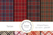Tartan Plaid digital paper, a Pattern Graphic by MockTurtleStudio
