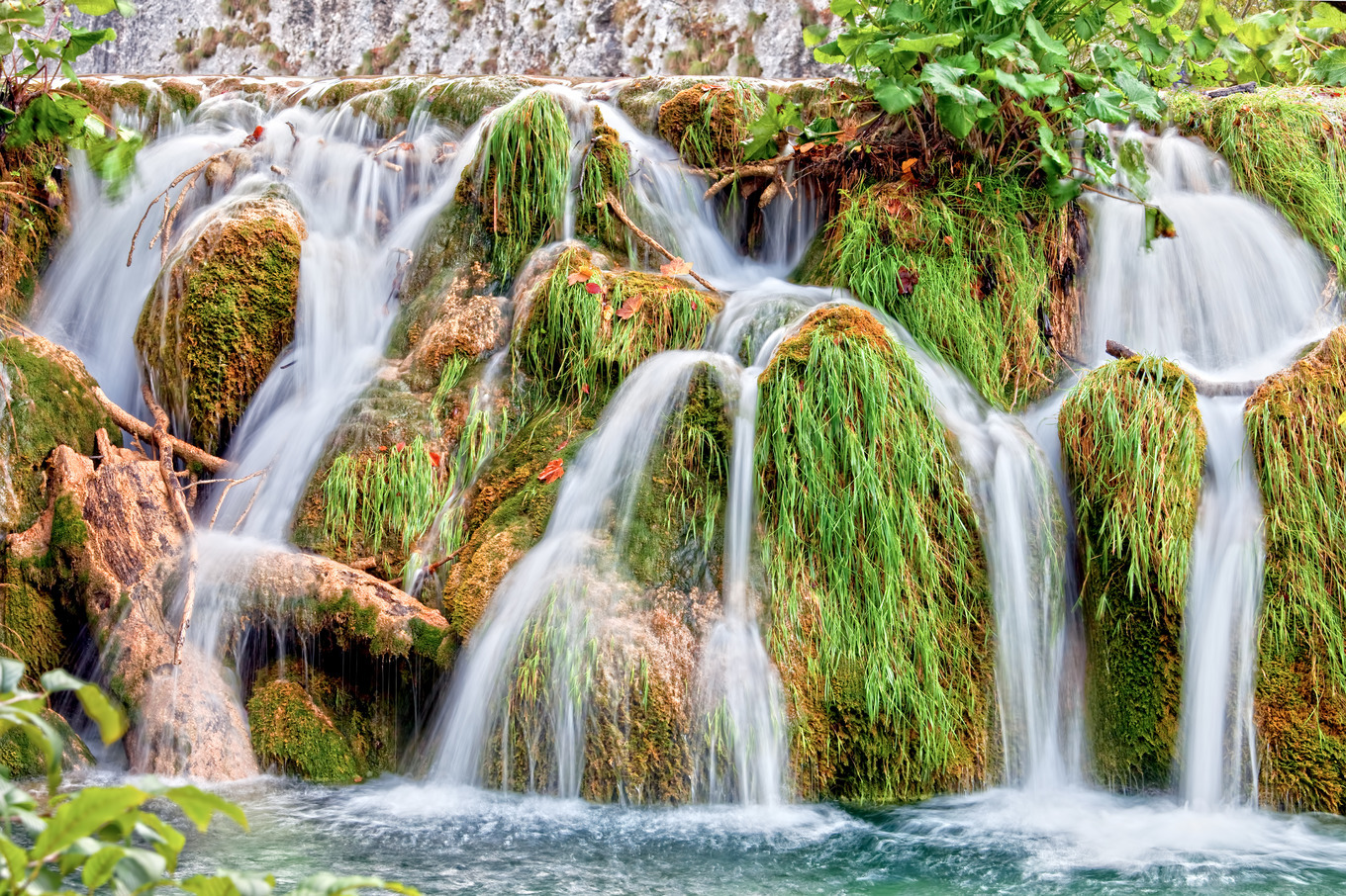 Waterfall With Tree Trunk, a Nature Photo by Artur Bogacki