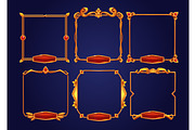 Golden vintage game frames, borders, an Object Graphic by art PVP - market