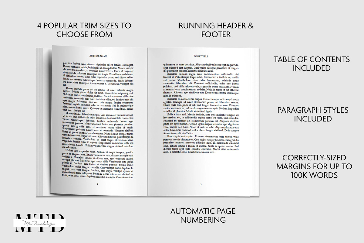 Microsoft Word Book Template - 4 trims
